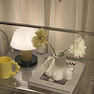 Lemonadeus Feminine Body Vases, Feminine Curve Vase Ceramic Charming Breast Vases for Modern Bohemian Home Decoration Bust Pot Body Vase Female Form Flower Vases (white)