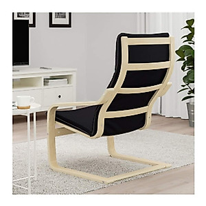 IKEA Poang Armchair Birch Veneer Knisa Black 992.408.26