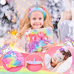 Unicorn Toys for Girls Kids Toys 5 6 7 8 9 10+ Years Old, Kids Unicorn Gifts with Glowing Blanket/ Water Bottle/ Eye Mask/Headband/Crossbody Bag/Sunglass/12PCS Birthday Gift Toys for Girls 6-10+