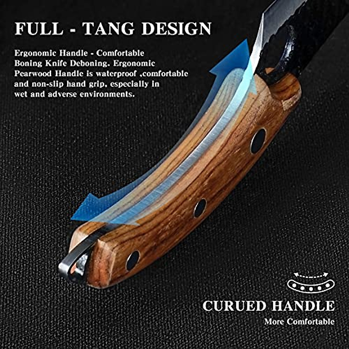 Avarmora Chef knife 8 inch Damascus kitchen knife German High Carbon Stainless Steel Sharp Knife, Professional Meat Knife with Ergonomic Handle and Gift Box for Family & Restaurant (Silver)