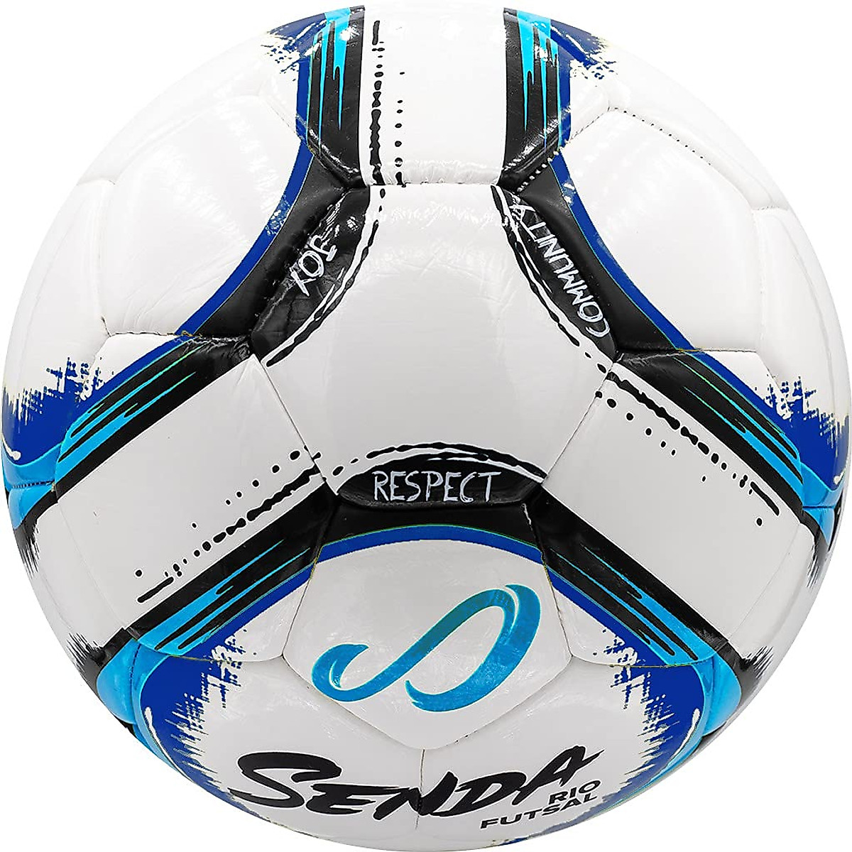 SENDA Rio Match Futsal Ball, Fair Trade Certified, Blue/Black, Size 4 (Ages 13 & Up)