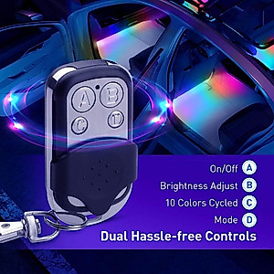Govee Interior RGBIC Car Lights with Smart App Control, Music Sync Mode, DIY Mode and Multiple Scene Options, 2 Lines Design LED Lights for Cars, Trucks, SUVs