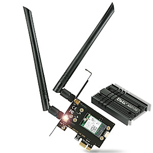 Ubit WiFi Card 6E 5400Mbps for Intel (6GHz&5Ghz&2.4GHz) PCIe WiFi Card, BT 5.2, PCIe Network Card with OFDMA,Ultra-Low Latency, Supports Windows 10/11 (64bit)