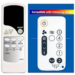 Replacement Remote Control for Woozoo OHYAMA Globe 5-Speed Oscillating Fan PCF-SC15T SC15T SC12 PCF-SC12