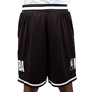 Ultra Game NBA NBA Mens Chrome Basketball Shorts, Black, Large