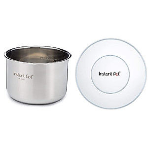 Instant Pot IP-POT-SS304-60 Genuine Stainless Steel Inner Cooking Pot - 6 Quart & Silicone Cover 5 & 6 quart