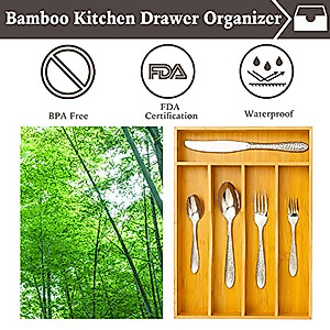 Bamboo Silverware Organizer by Bellsal
