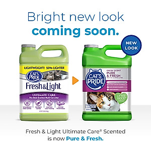 Cat's Pride Fresh Scent Pure & Fresh Multi-Cat Clumping Litter, 10-Pound Jug, Pack of 2