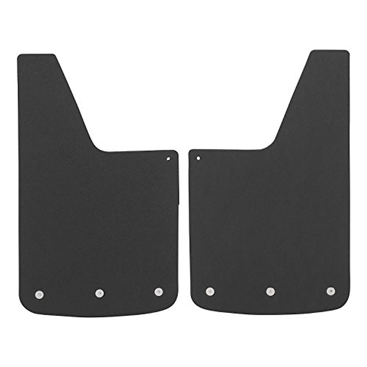 LUVERNE 251220 Universal Front or Rear 12-Inch x 20-Inch Textured Rubber Mud Guards with Stainless Steel Plates , Black