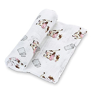 LollyBanks Swaddle Blanket | 100% Muslin Cotton | Gender Neutral Newborn and Baby Nursery Essentials for Girls and Boys, Registry | Farm 3 Pack