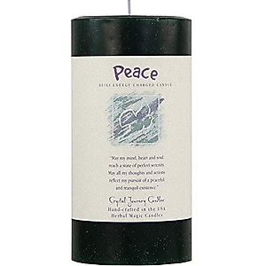 Crystal Journey Candles Reiki Herbal Pillar Candle Peace