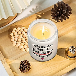 Birthday Gifts for Wife from Husband- Happy Birthday Gift Ideas for Her Him- Funny Women Birthday Gifts for Girlfriend from Boyfriend - Lavander Scented Candles