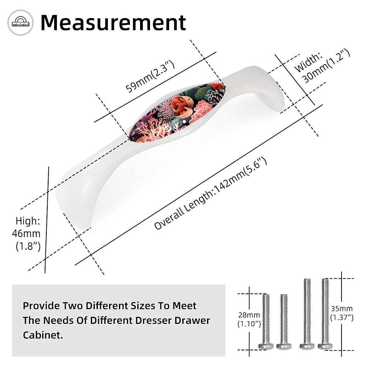RODAILYCAY Coral 4 Packs Kitchen Drawer Pulls, Crystal Glass Cabinet Handles Pulls, Cupboard Door Knobs, Kitchen Hardware Pulls for Dresser Drawers