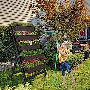 G TALECO GEAR Vertical Garden Planter, Vertical Raised Garden Bed Planter Box with 4 Container Boxes, Grow Your Herb Vegetables Flowers Indoor and Outdoor (5-Tier)