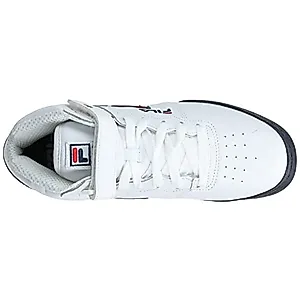 Fila womens Fila F-13 Big Kids Sneaker, White/Navy/Red, 5.5 Big Kid US