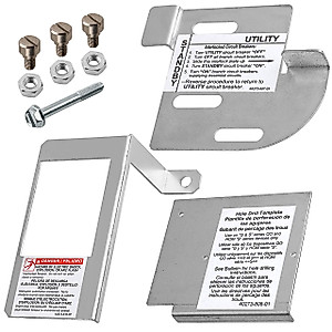 Generator Interlock Kit Compatible with Square D Electric HOMCGK2C Homeline Cover Generator and QOM2 Frame Size Main Breaker Interlock Kit