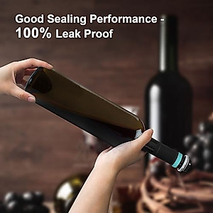 EZBASICS Wine Saver Vacuum Stoppers Set of 6, Black