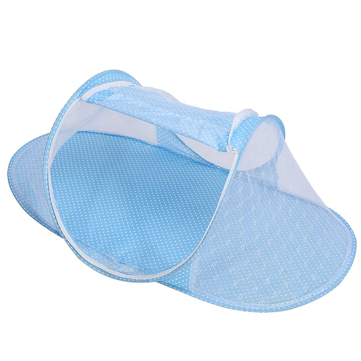 Raguso Crib Net, Soft Baby Net Easy to Carry Infant Bed Net for Outdoor Activities(Blue)