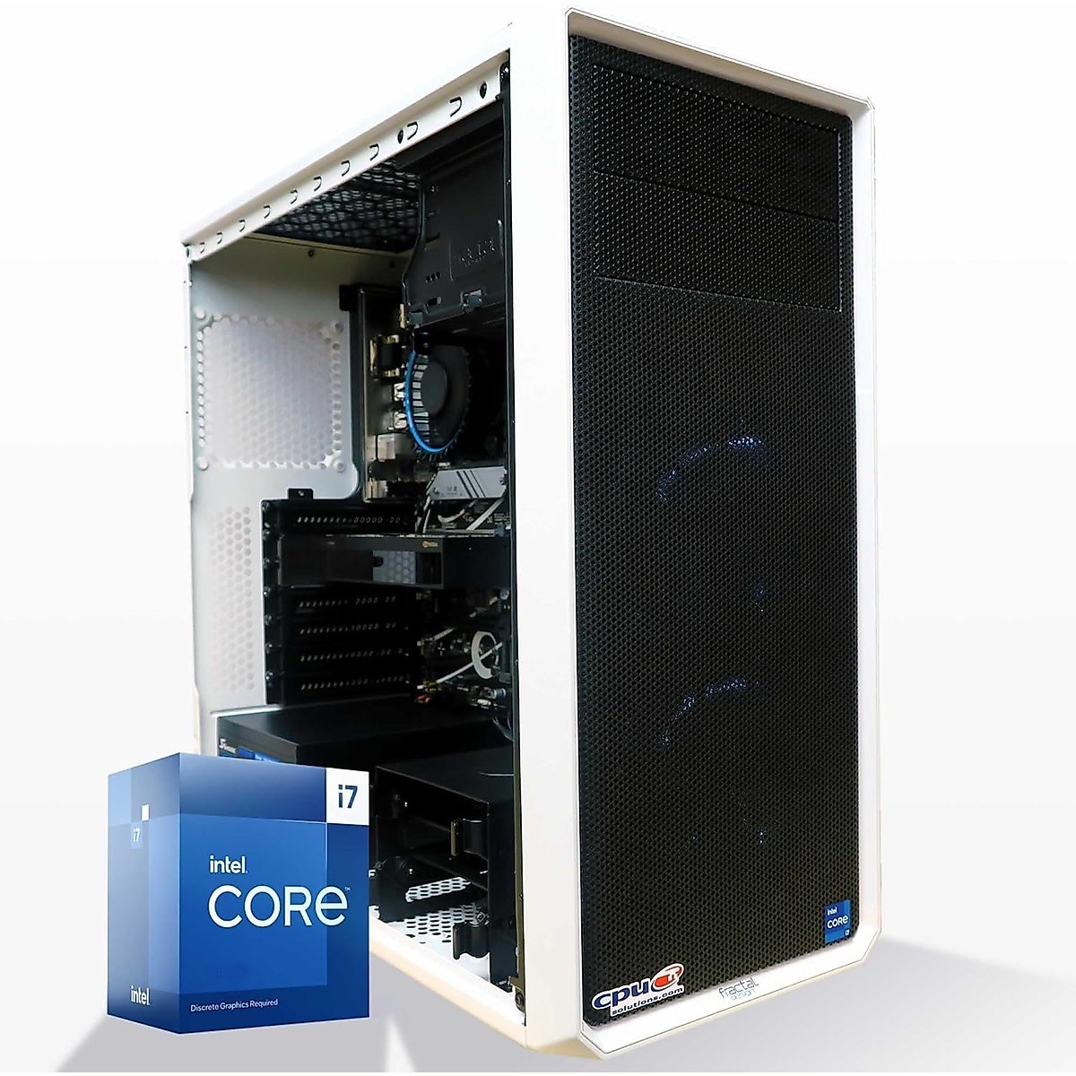 CPU Solutions Express Video Editing PC. Core i7 20 Core to 5.4 Ghz Turbo Boost, 32 GB DDR5 RAM, 2TB M.2 NVME SSD, Win 11 Pro, Quadro RTX A2000 w/12GB, Mid Tower
