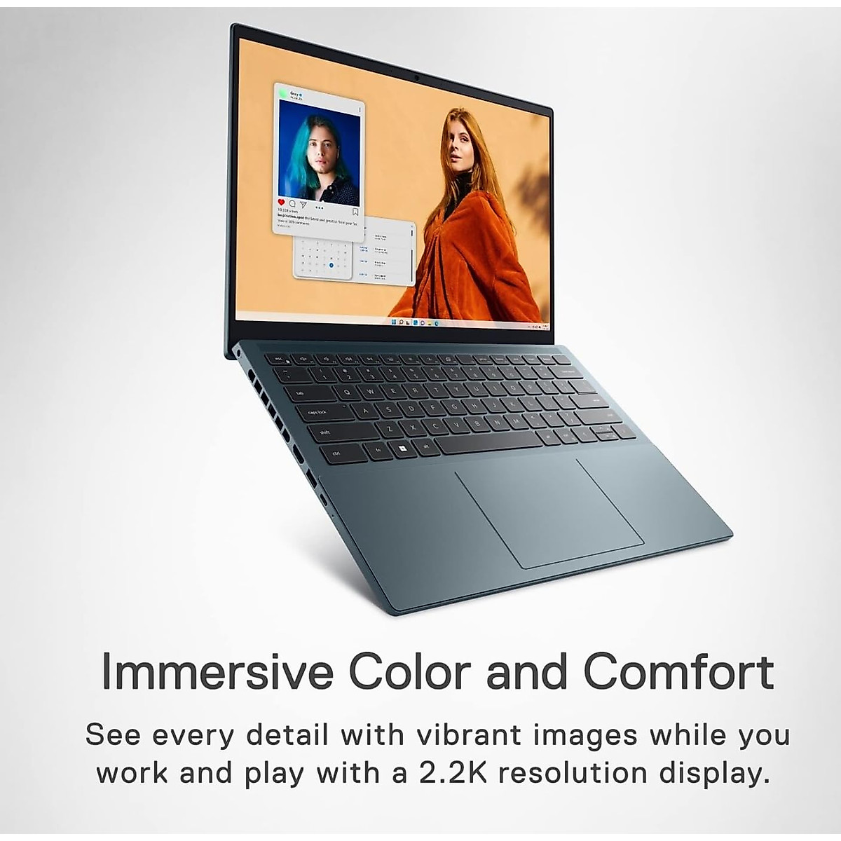 Dell Inspiron 14 Plus 14 inch, 2.2K 16:10 Laptop - Intel 14-Core i7-12700H (Beats i7 1265U)- WiFi 6 - Thunderport 4 - Win 11 Pro + Office 365 +Cloth- Atlantic Green (32GB RAM | 1TB PCIe SSD)