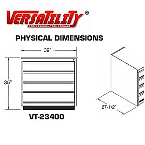 Versatility - 4 Drawer Press Brake Cabinet for Wila NS (New Standard), Wilson WT, and Trumpf Style Tooling, VT-23400