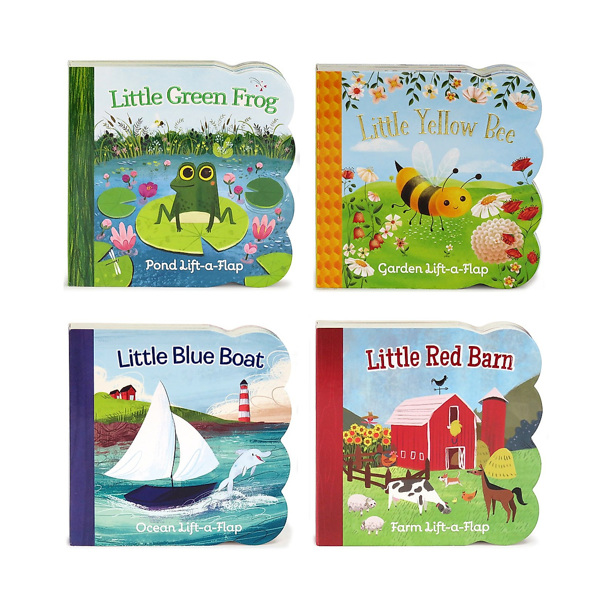Nature Friends Lift-a-Flap Boxed Set 4-Pack: Little Red Barn, Little Blue Boat, Little Green Frog, and Little Yellow Bee (Chunky Lift a Flap)