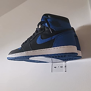 LoengMax 6 Pack Acrylic Floating Shoe Display Shelves, Clear Acrylic Floating Shelves for Showcase Sneaker Collection or Shoes Box, Levitating Shoe Rack for Walls