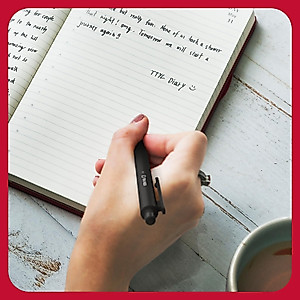 STAPLES TRU RED Retractable Quick Dry Gel Pens, Black, 0.7mm Medium Point (1 Dozen Pens) – Smooth-Flowing Black Ink Pen with Full Rubberized Barrel for Comfort, Acid-Free Gel Pens