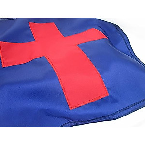 Made In USA Flags Co. - Christian Flag - Fade-Resistant Church & Garden Flag with SolarMax Nylon, Appliqued Cross, Strong Lock-Stitching - All-Weather Durable - 3’x5’ Christian House Flag