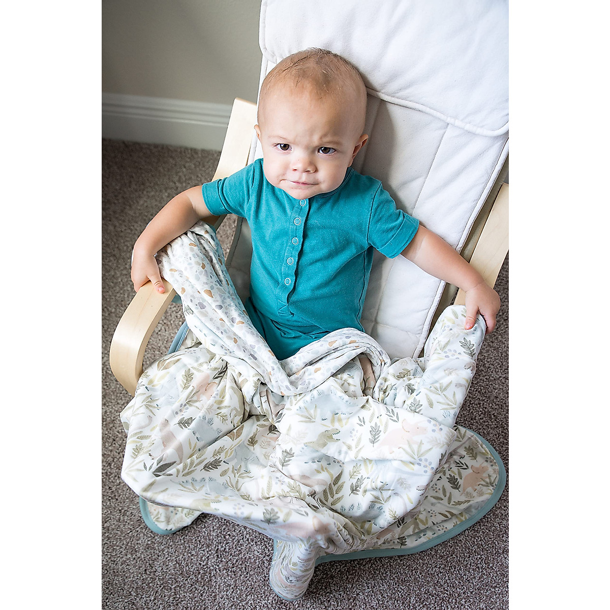Copper Pearl Three-Layer Baby Blanket: Soft Baby Quilts for Boys and Girls | Breathable, Cozy, Toddler Blanket | Baby Quilt for Newborns | 46x46 Premium Polyester/Rayon | Rex