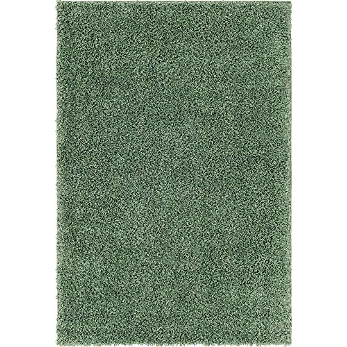 Unique Loom Davos Shag Collection Modern Luxuriously Soft & Cozy Shag Area Rug (4' 0 x 6' 0 Rectangular, Sage)