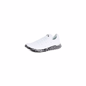 APL: Athletic Propulsion Labs Women's Techloom Wave Sneakers, White/Black/Marble, 9 Medium US