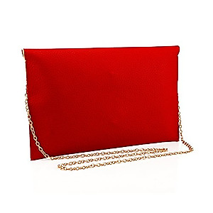 GEARONIC TM Fashion Designer Women Handbag Tote Bag PU Leather Shoulder Ladies Girls Purse Teens For Beach Travel Work Evening Day School Red