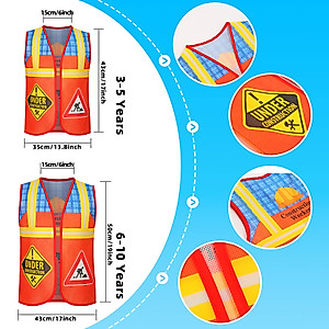 10 PCS Community Helpers Dress Up for Kids Preschool Dress Up Clothes Kids Smock Vest Career Day Costumes Vest for Kids Dress Up Dress Up Vest Toddler Occupation Toddler Clothes Kids (3-5 Years)