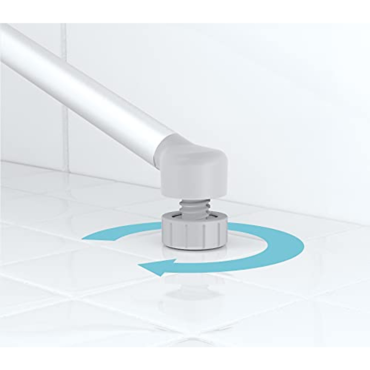 Better Living Making Life A Little Easier HiRISE 3 70053 Free Standing 3 Foot Corner Shower Caddy Rust Free Aluminum Bathroom Shower Caddy Organizer with Adjustable Hooks and Baskets, White