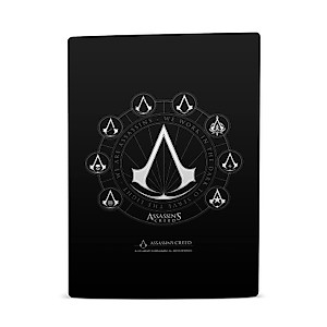 Head Case Designs Officially Licensed Assassin's Creed Crests Legacy Logo Matte Vinyl Faceplate Sticker Gaming Skin Case Cover Compatible with Sony Playstation 5 PS5 Digital Edition Console