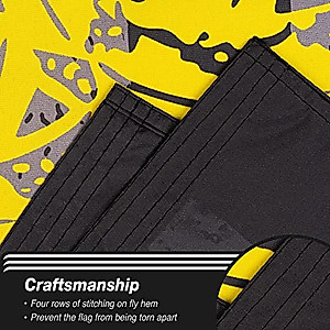 XIFAN Premium Double Sided Don't Tread On Me Gadsden Black American Flag - Heavy Duty 3ply Polyester Durable Vibrant Print Double Stitched - 3x5 FT Tea Party Rattlesnake Indoor Outdoor Banner