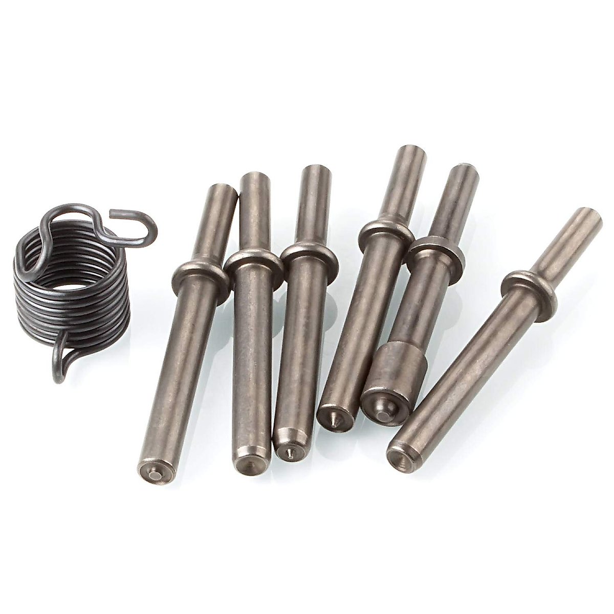 Heavy Duty 7 Pcs Air Hammer Rivet Bits, Abuff Pneumatic Air Rivet Hammer Set for Shank 0.401 Chisel/Air Hammer Rivet Sets Kit with Spring