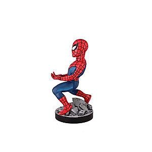 Exquisite Gaming: Marvel: The Amazing Spider-Man - Original Mobile Phone & Gaming Controller Holder, Device Stand, Cable Guys, Licensed Figure 8 Inch