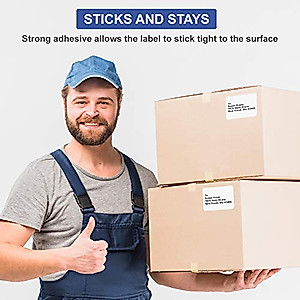 TYH Supplies Shipping Address Labels 3 1/3 x 4 Inch, White Matte, 300 Labels, Laser & Inkjet Printer, Strong Adhesive, Compatible with Avery 8164 & 5264 Template