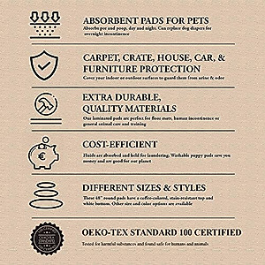 EZwhelp Washable Whelping Dog Pee Pads - Waterproof and Reusable Potty Training Floor Pads - Absorbent Dog Training Bed - Puppy Training Pads Supplies, Absorbent Pet Pen Floor Pad Puppies, 48-in