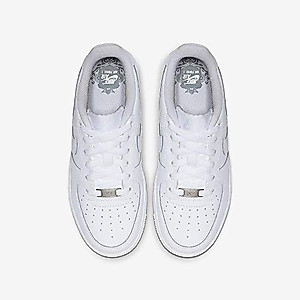 Nike Air Force 1, White/White, 6 US Unisex Little Kid