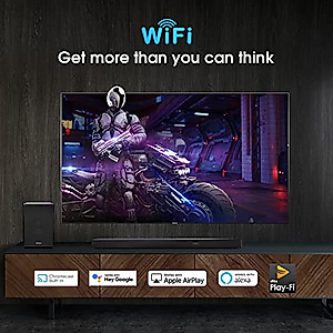 Hisense U5120GW+ 7.1.2ch Premium Sound Bar with Wireless Subwoofer, 570W, Hi-Res Audio, 4K HDR Pass Thru, Bluetooth 4.2, WiFi, Type-C, HDMI, 7 EQ Modes, Airplay, Alexa Compatibility