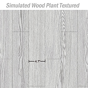Oxdigi Peel and Stick Vinyl Flooring Roll 24"x 393"/ 64 Sq.Ft, Self Adhesive Vinyl Wood Flooring Planks Floor Tiles Stickers Waterproof for Bathroom Living Room Bedroom Kitchen RV, White Grey Wood