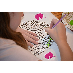 Royal Green Magical Unicorn Birthday Party Stickers for Decoration, Scrapbooking, Arts, and Crafts 2 inch (50mm) in Pink - 40 Pack