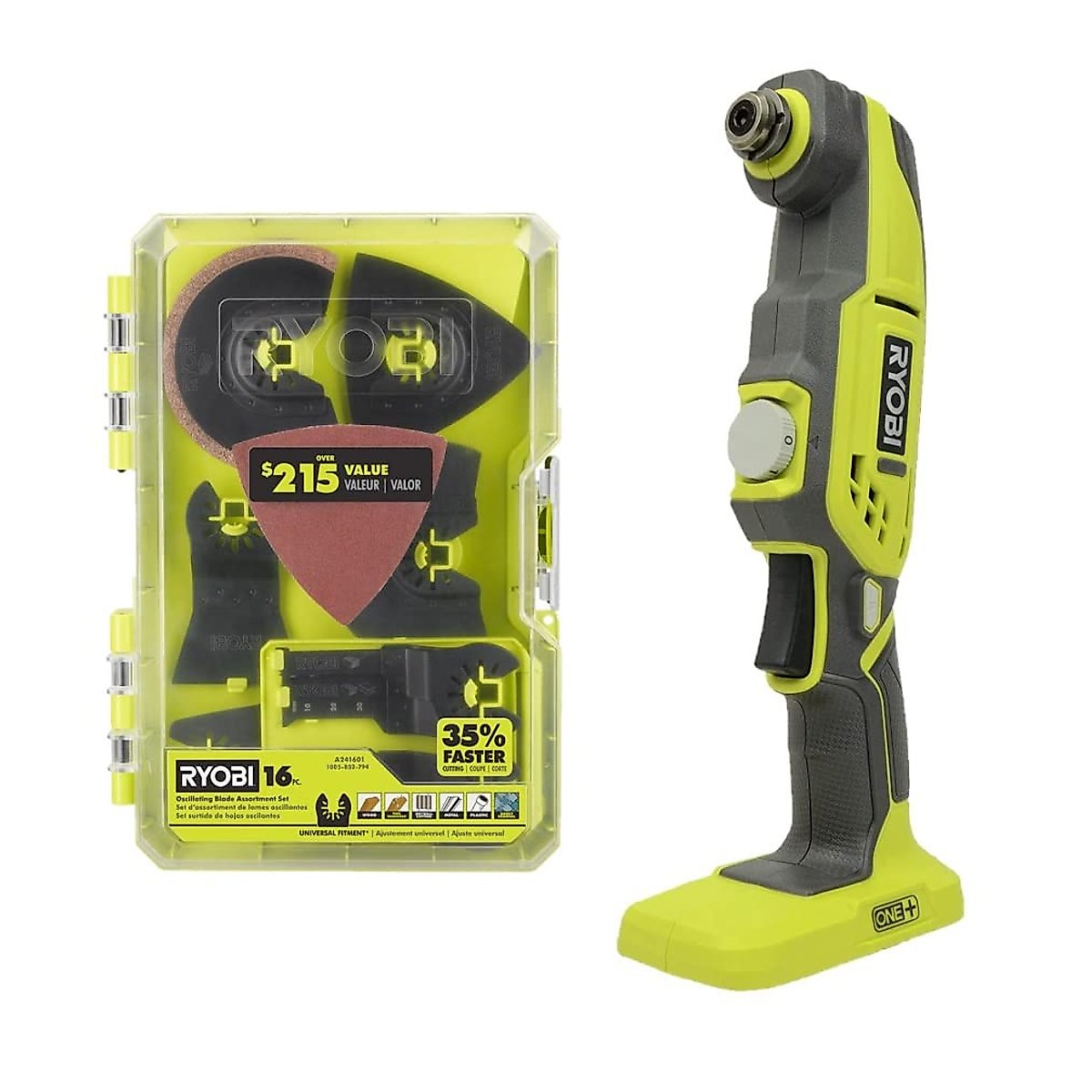 ONE+ 18-Volt Cordless Multi-Tool with 16-Piece Oscillating Multi-Tool Blade Accessory Set - P343 + A241601 (Bulk Packaged)