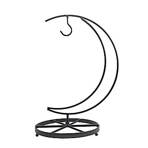 Banana Hanger Stainless Steel Holder Saver Stand Hook Keep Bananas from Bruising Black Kitchen Decor for Counter (7.1 * 7.9 * 13")
