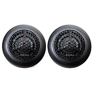 BZRK Audio SQ-T100 1 inch Silk Dome Tweeters for Car Audio (Pair) - 120 Watts Max (Each) - with Bass Blockers and Pods for Flush or Surface Mount