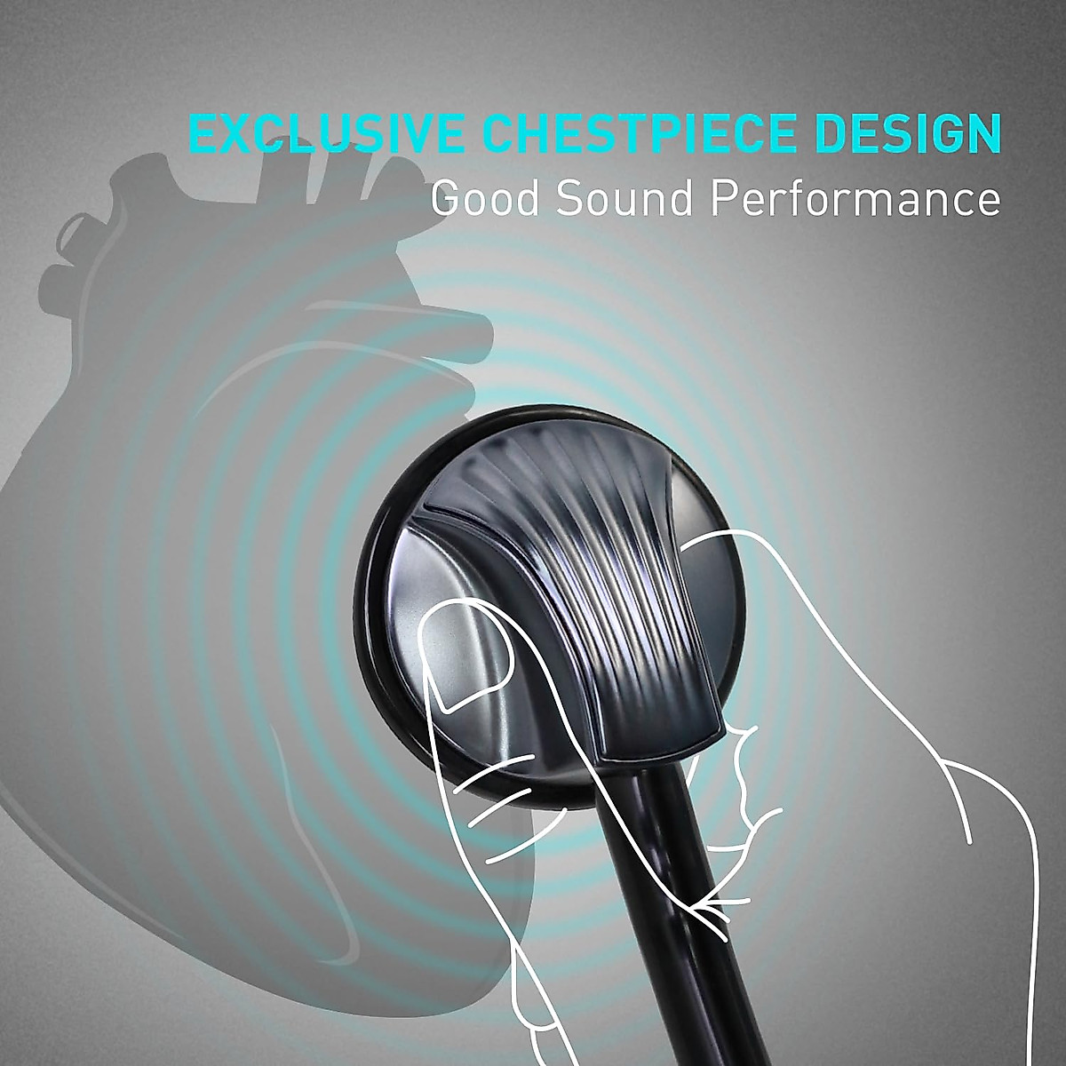 SCIAN Stethoscope - Single Head Cardiology Stethoscopes for Nurses, Doctors and Nursing School Students, Ideal for Blood Pressure Monitoring Home Diagnostics Medical Supplies, Black