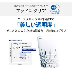 Toyo Sasaki Glass 09112-75 Cold Sake Glass, 4.3 fl oz (110 ml), Kiriko Cup, Bamboo Kiriko Cup, Made in Japan